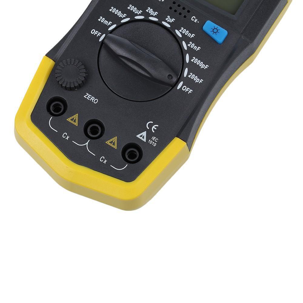 LCD Digital Capacitor Tester Capacitance Meter mF uF Circuit Gauge Tool ...