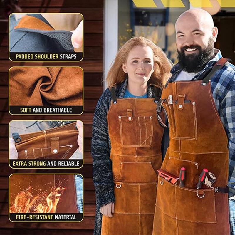 Leather Welding Heat Flame Resistant Apron | eBay
